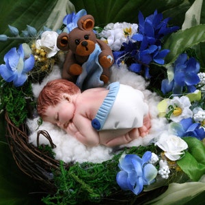 Baby Shower Topper, Baby in Nest Topper, Baby Birthday Topper - Etsy