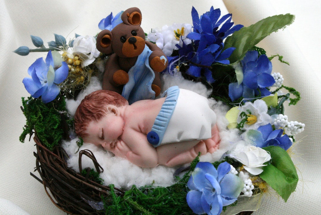 Baby Shower Topper, Baby in Nest Topper, Baby Birthday Topper - Etsy