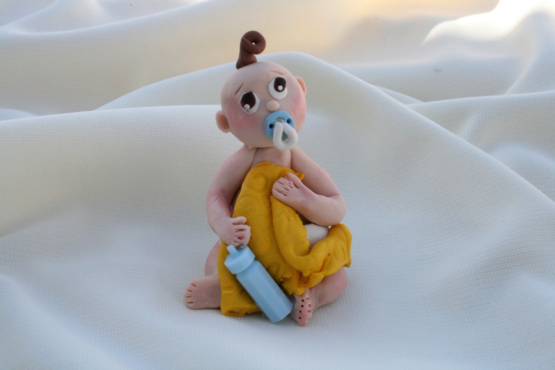 Toddler Cake Toppers Toddler Baby Ornaments Polymer Clay - Etsy