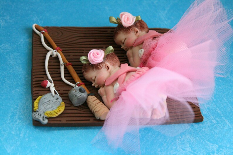 Baby Fisherman Topper Baby Boy Girl or Twin Fishing on Raft - Etsy