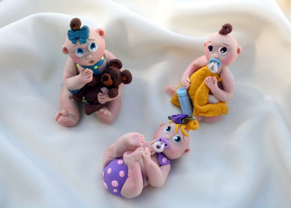 Toddler Cake Toppers Toddler Baby Ornaments Polymer Clay | Etsy
