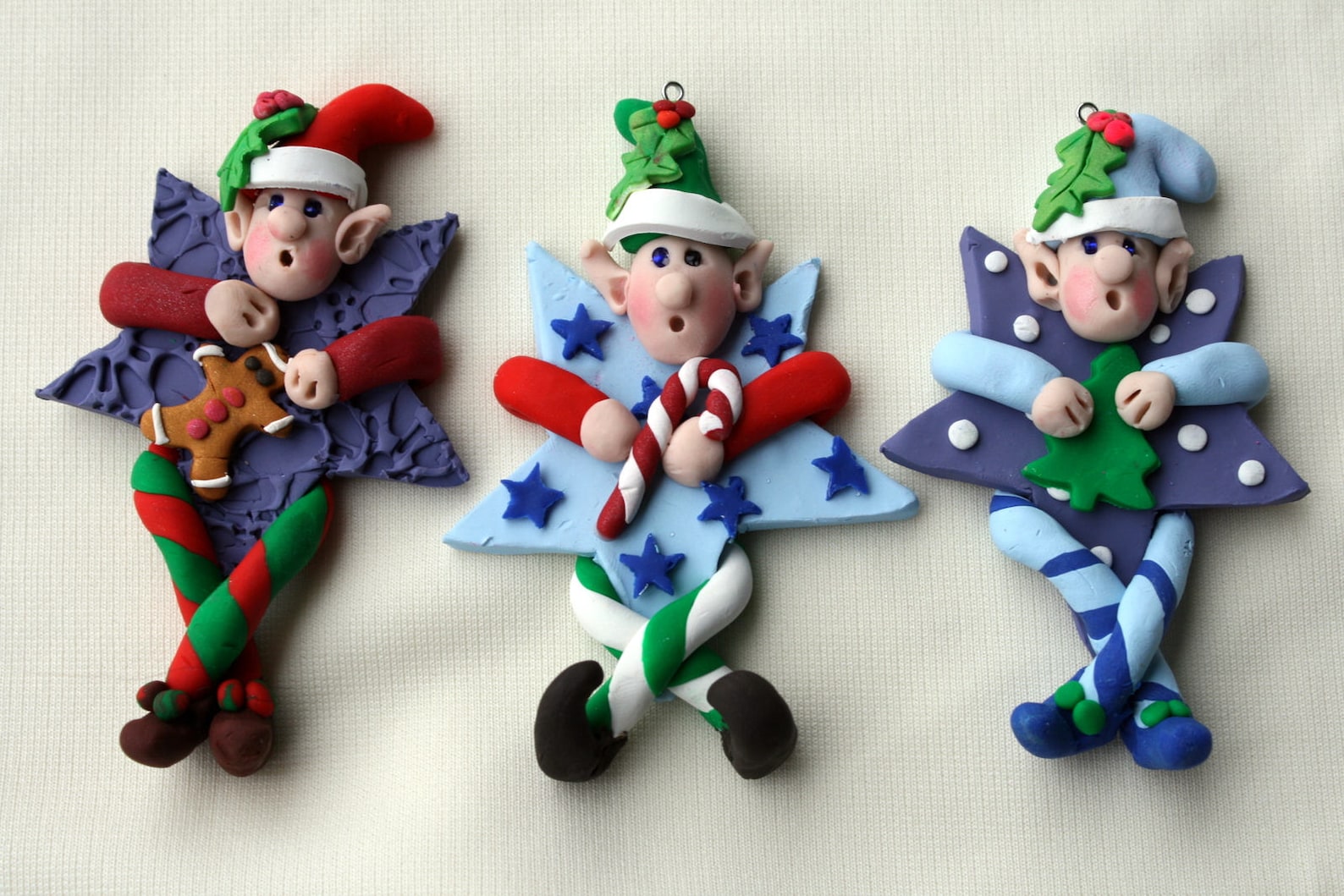 Elf Christmas Ornaments Elf on a Star Ornament Elf Gift Tag | Etsy