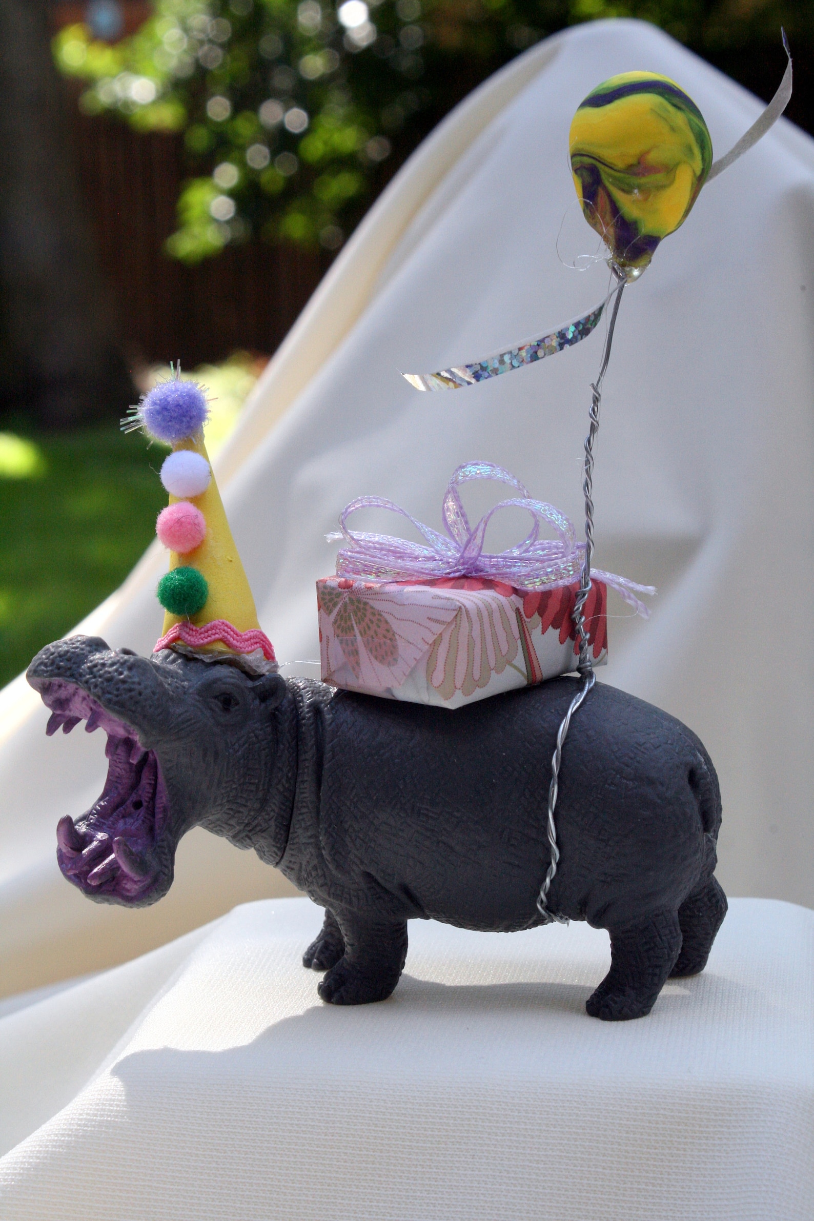 Hippo Birthday Cake Topper, Party Animal Cake Topper. Hippo Party ...