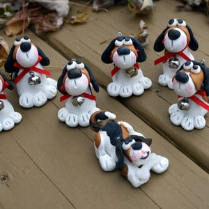 Beagle Ornament, Polymer Claybeagle Dog Ornament, Christmas Beagles ...