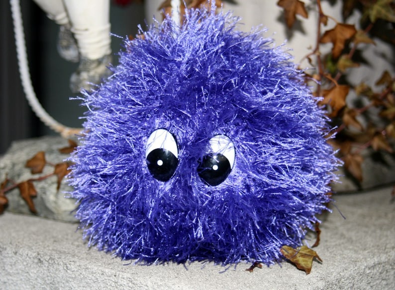 Buy Plush Creature Purple Monster Creature Toy Crochet Plush Online in ...