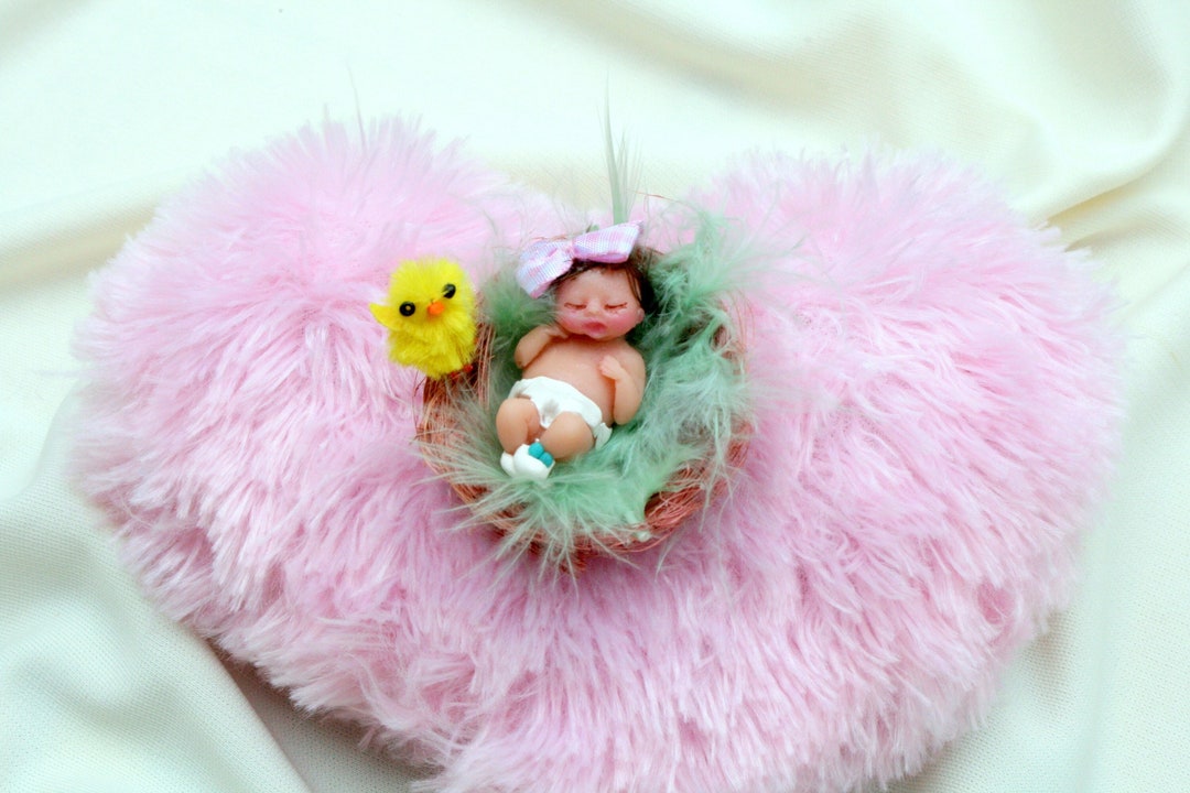Polymer Clay Babies Micro Mini Sleeping Baby SIZE 1.99" Gift ...