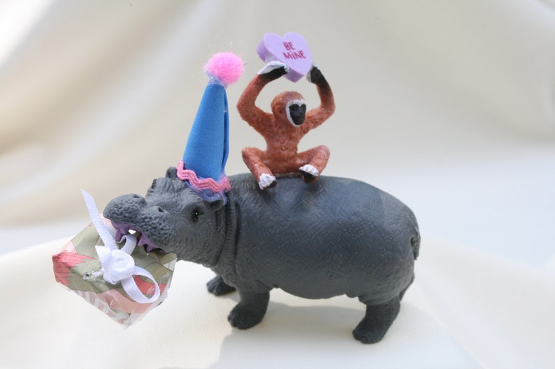 Hippo Birthday Cake Topper, Party Animal Cake Topper. Hippo Party ...