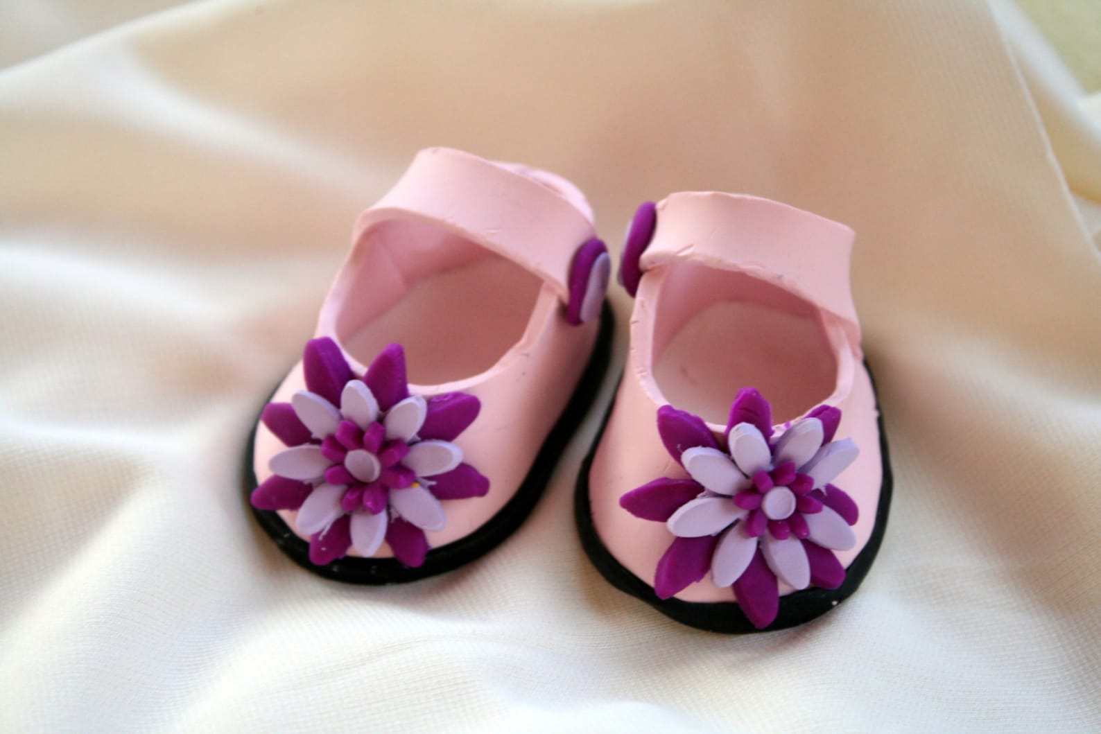 Pink Baby Girl Polymer Clay Shoes Cake Topper Centerpiece - Etsy