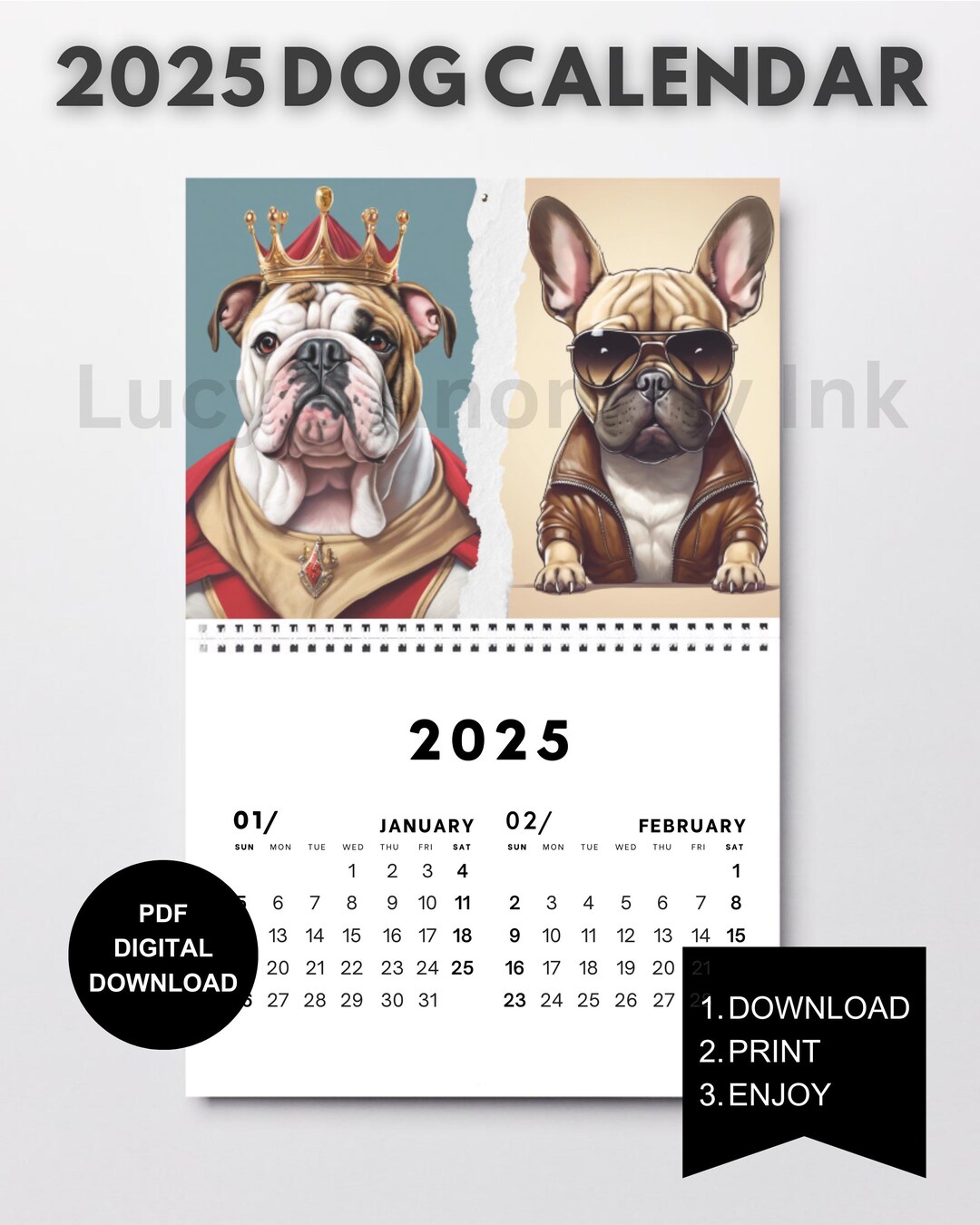 2025 Funny Dog Calendar – Hilarious Dogs in Costumes. Cute. Organised ...
