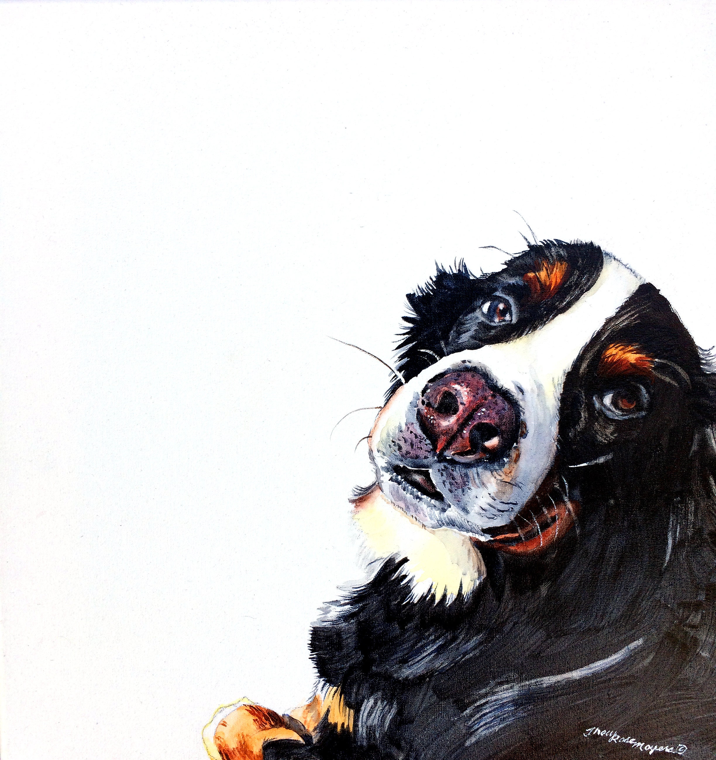 Dog Painting canvas dog art canvas dog painting watercolor | Etsy