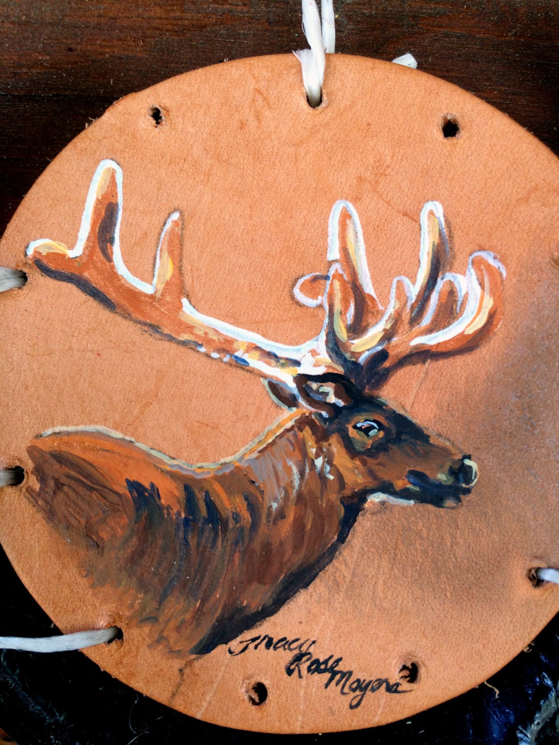 Leather Wall Art Leather Wall Decor Leather Art Elk Wall | Etsy