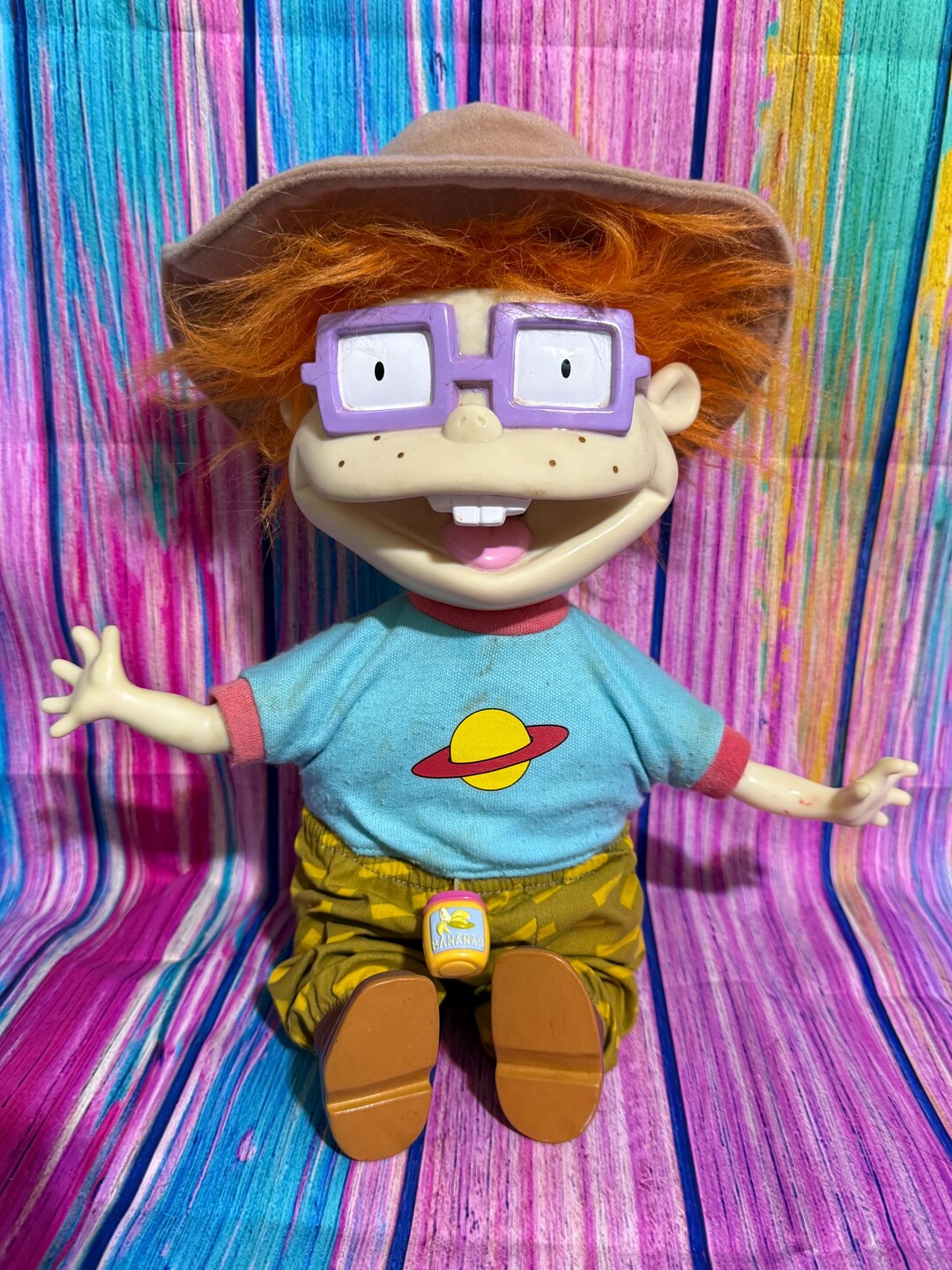 Vintage 1997 Rugrats Nickelodeon Scared Chuckie Finster Pull String 13 ...
