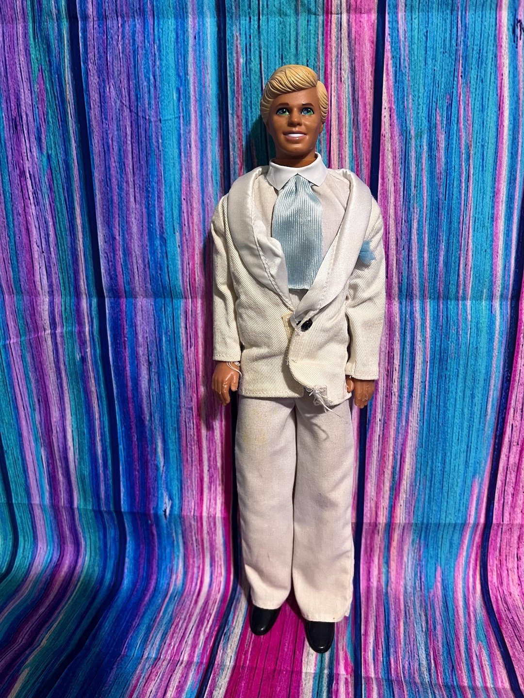 Vintage 1989 Dance Magic KEN Doll White Tuxedo Disco Jumpsuit, Rare ...