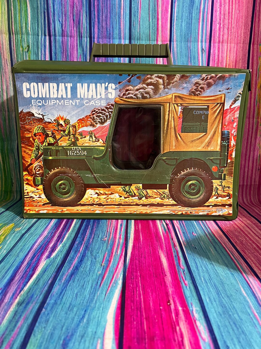 Vintage Combat Man GI Joe Action Figure Carry Army Jeep Case. 1960s ...
