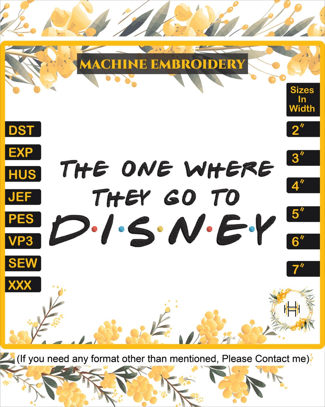 Quote Embroidery Design, Word Art Machine Embroidery Files, Mickey ...