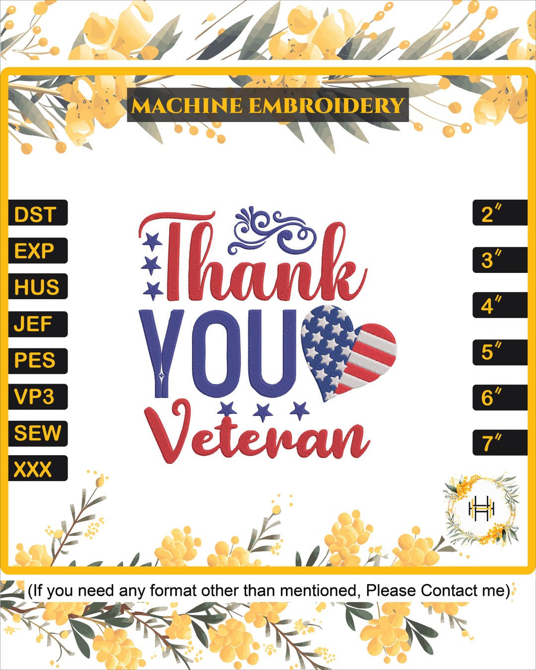 Veterans Day Machine Embroidery Design, 6 Sizes - Etsy