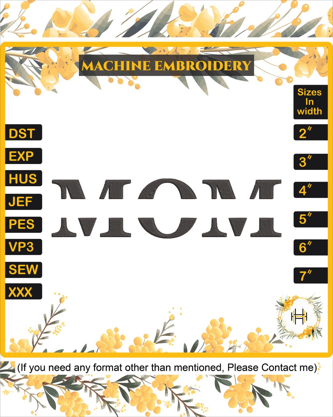 Mom Split Monogram Machine Embroidery Designs, Mama Embroidery Patterns ...