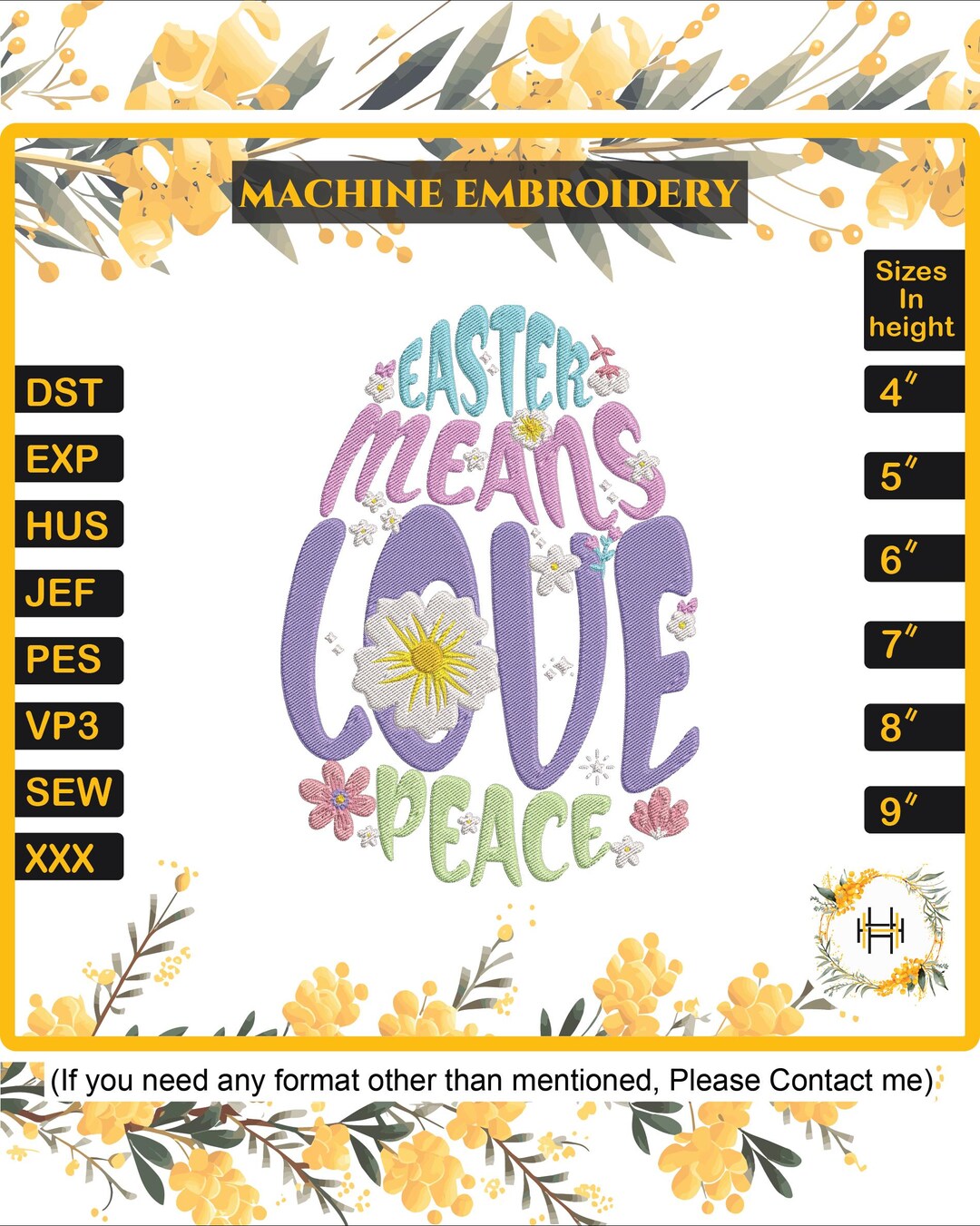 Peace Love Easter Egg Machine Embroidery Design, Peace Love Egg, Funny ...