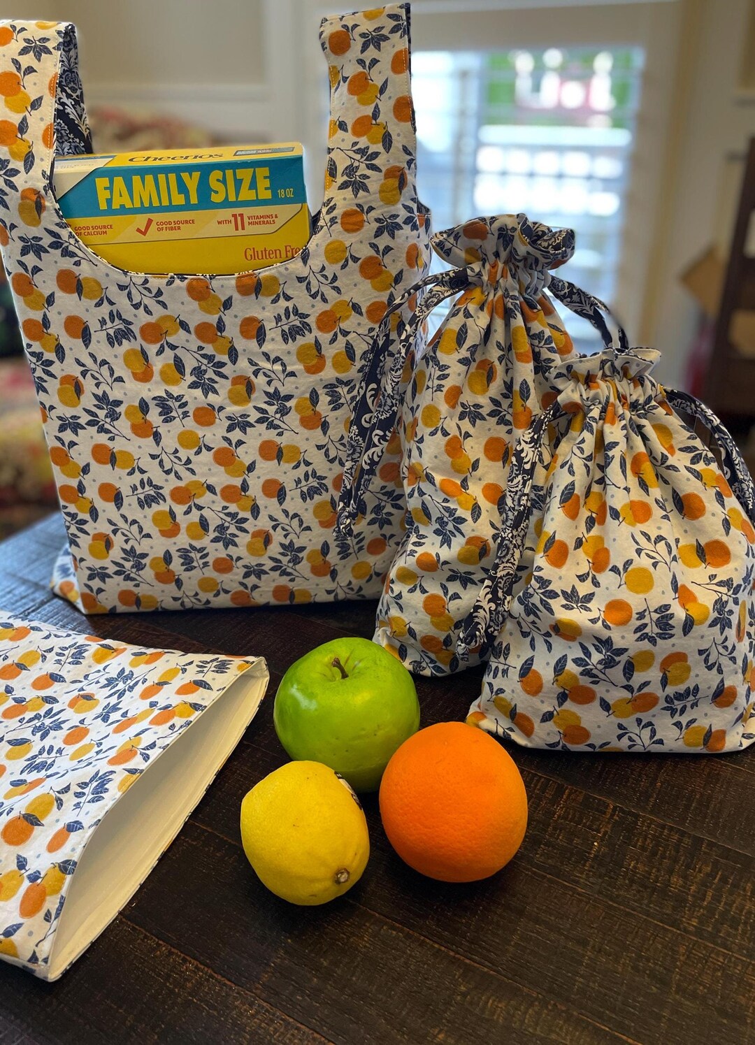 Grocery Bag Set - Etsy