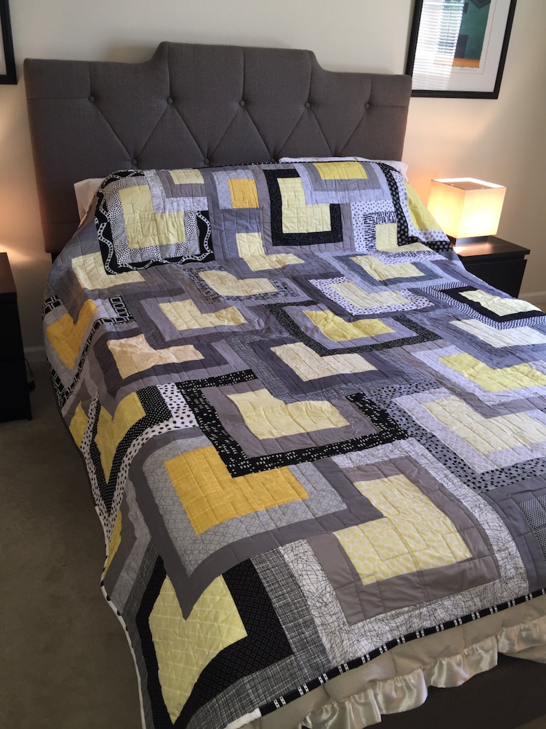Stacks of Squares Queen Quilt - Etsy