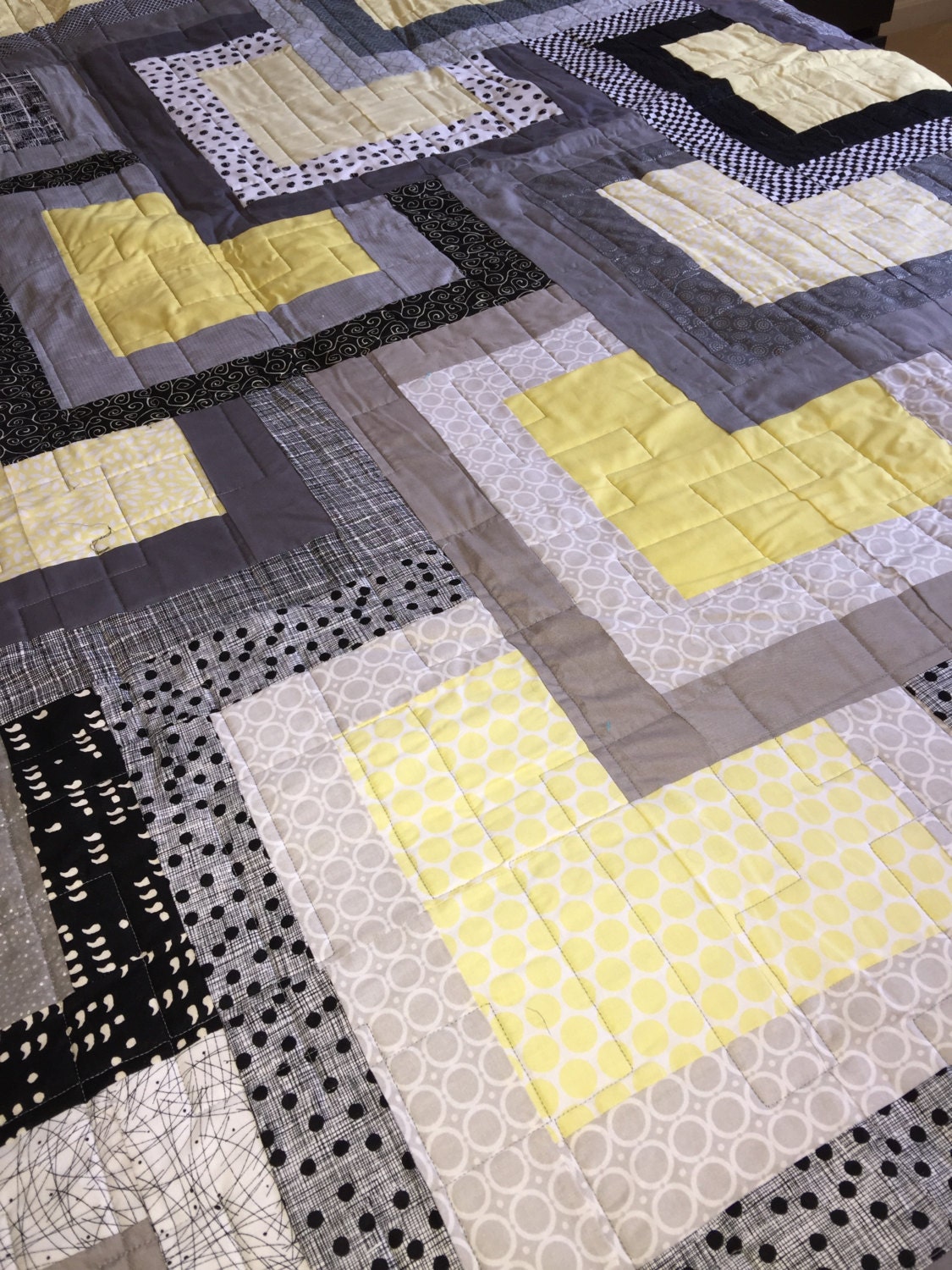 Stacks of Squares Queen Quilt - Etsy