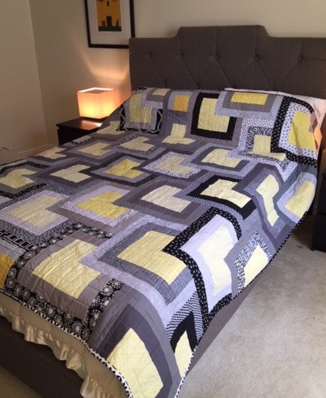 Stacks of Squares Queen Quilt - Etsy