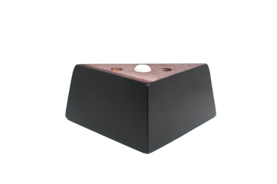 2.50" Corner Triangle Sofa/ Chair/ Ottoman Wood Furniture Leg - Set of ...