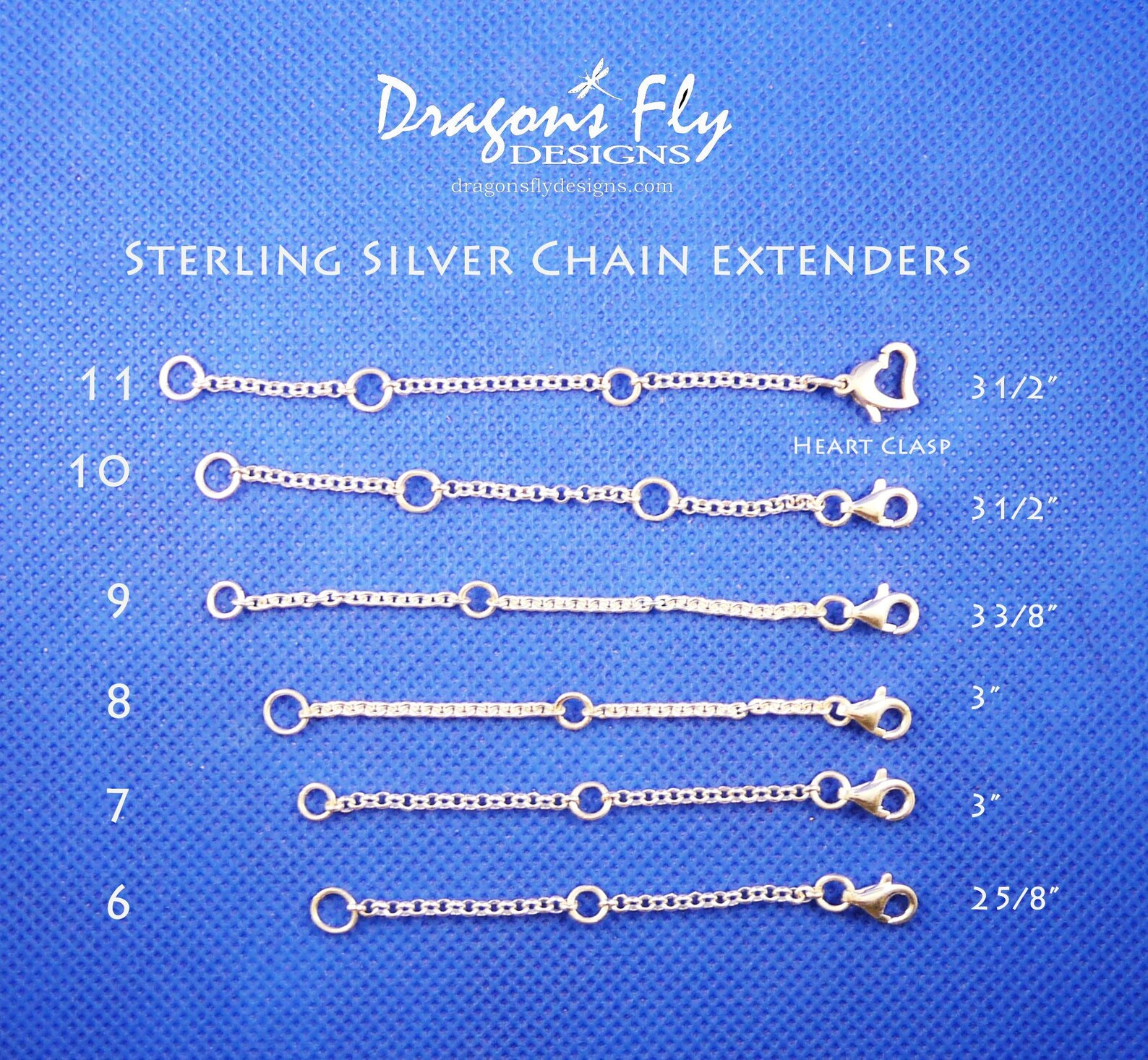 Sterling Silver Chain Extenders - Silver Safety Clasp Silver Necklace ...