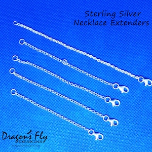 Sterling Silver Chain Extenders - Silver Safety Clasp Silver Necklace ...