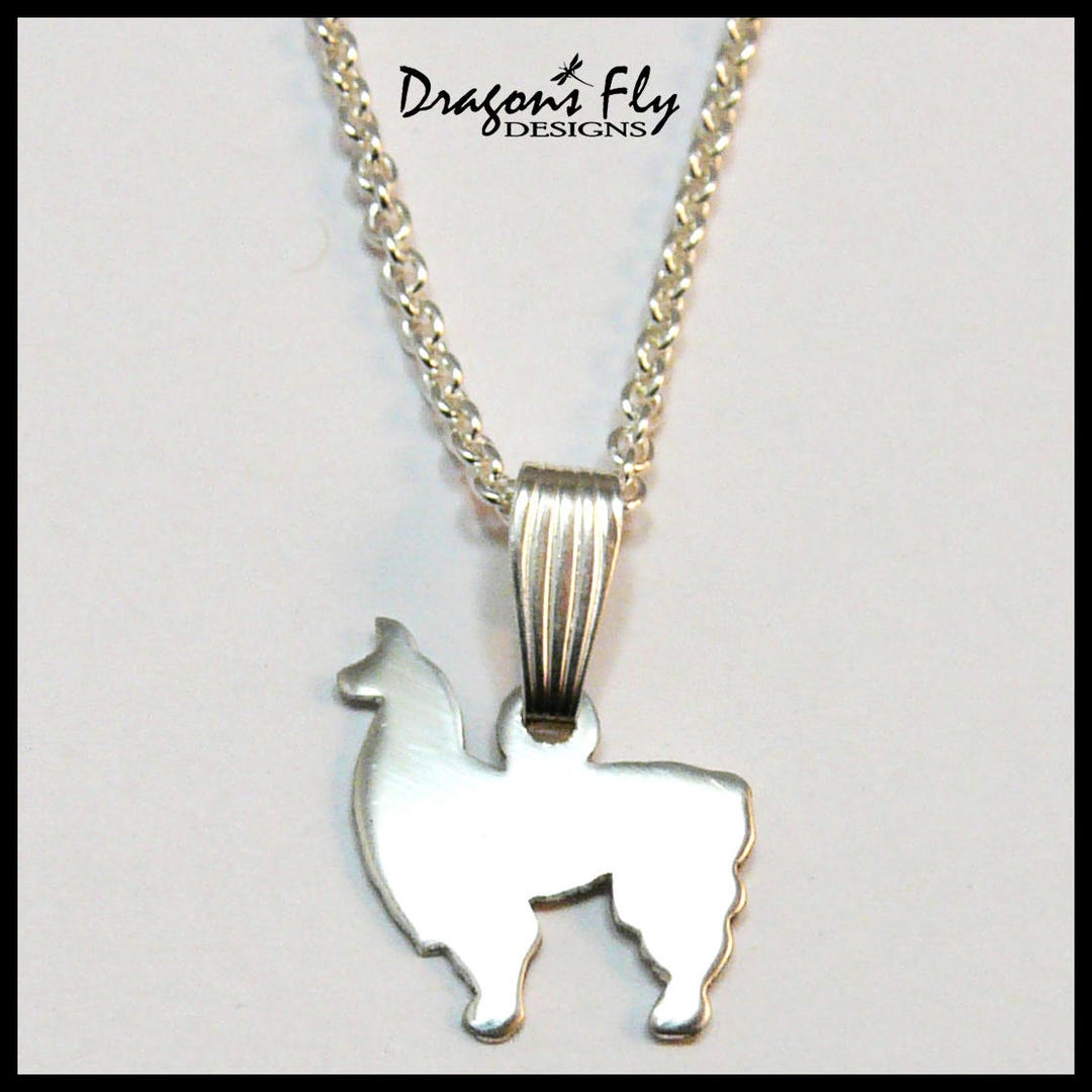 Llama Silver Llama Pendant Charm Solid Sterling Silver Handcrafted ...