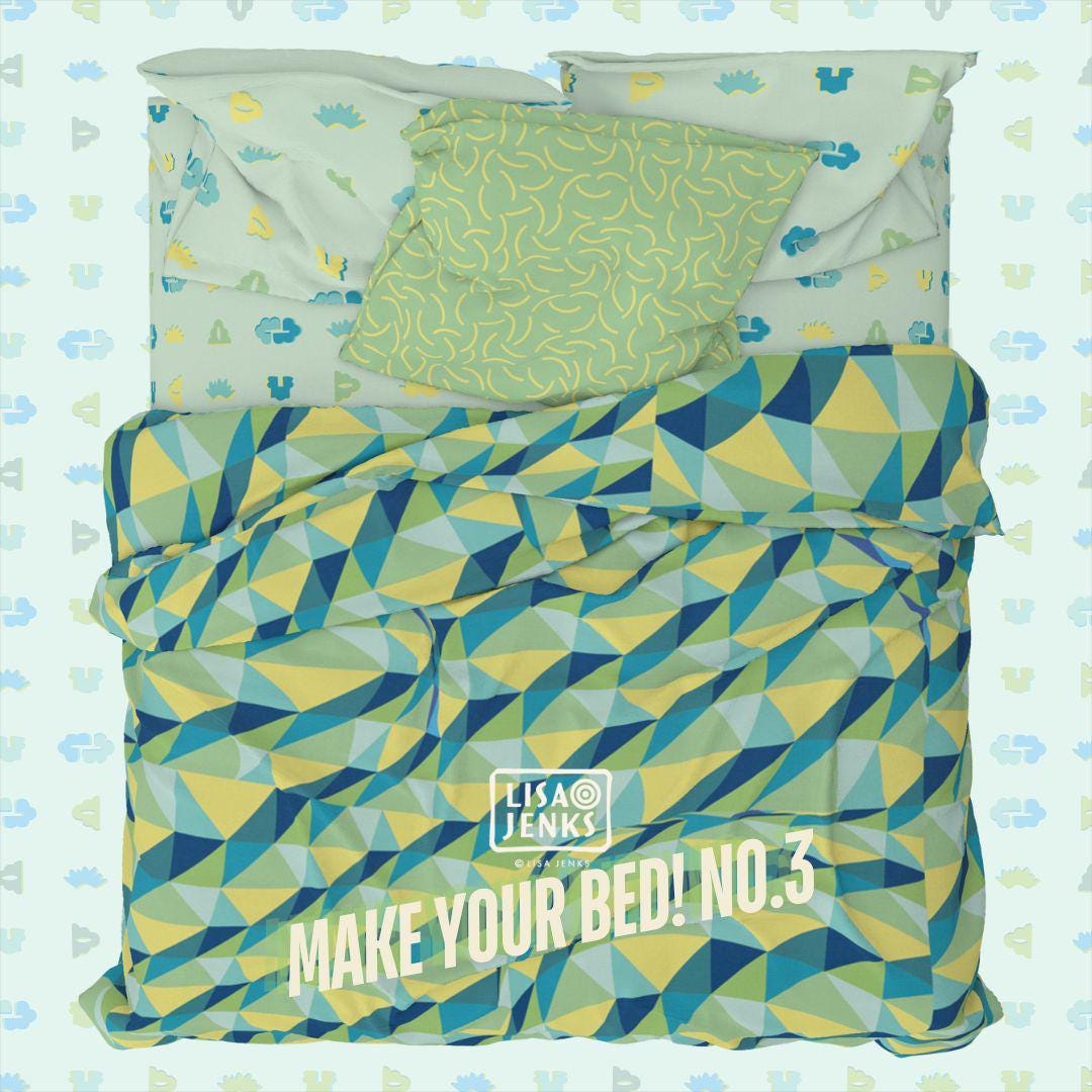 3. 80s Memphis Bedding: Italian Cotton Duvet Cover, Sheet Set, Pillow ...