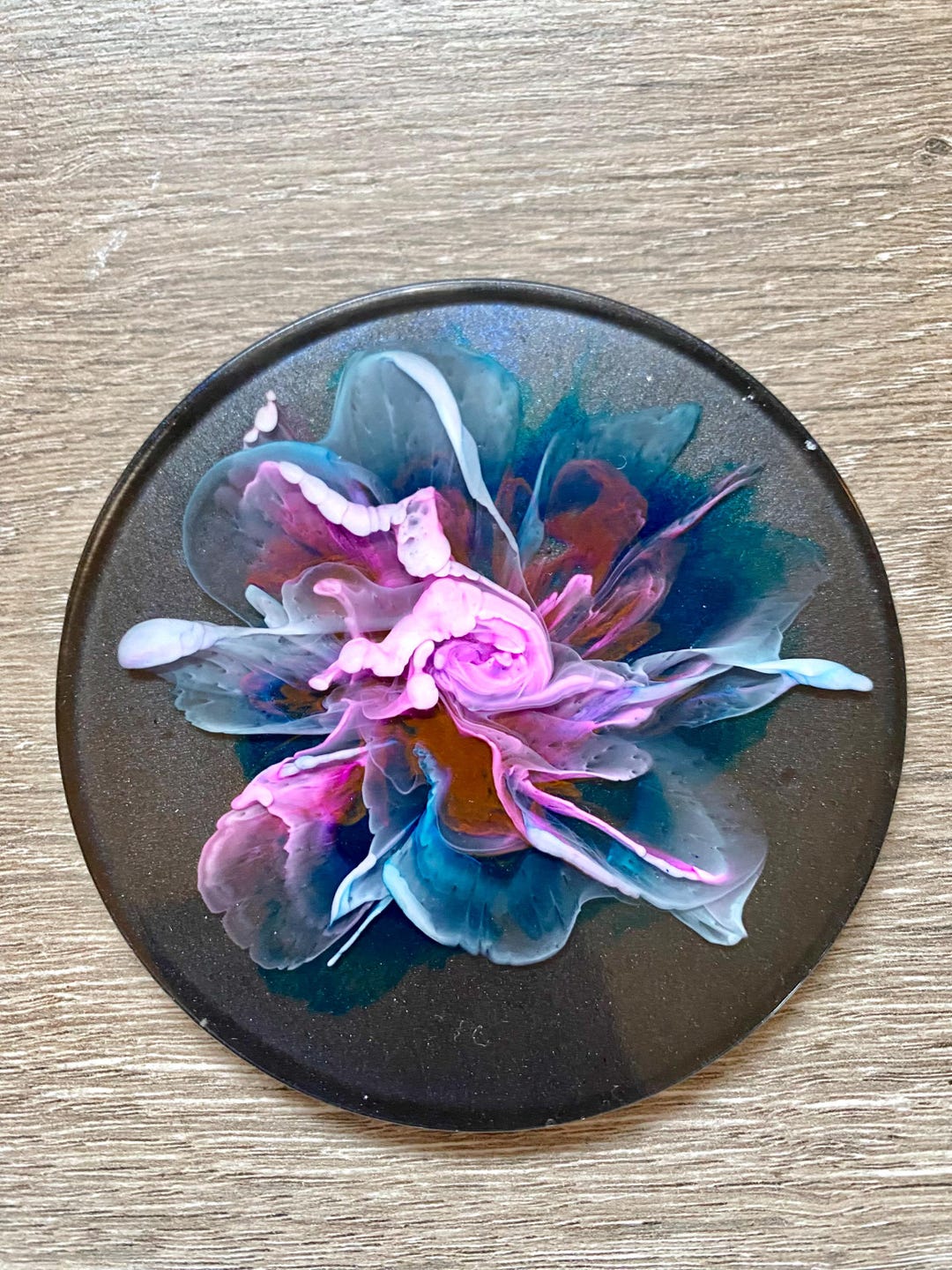 Handmade Resin Coasters (set of 2) - Floral Bloom, Housewarming Gift - Etsy