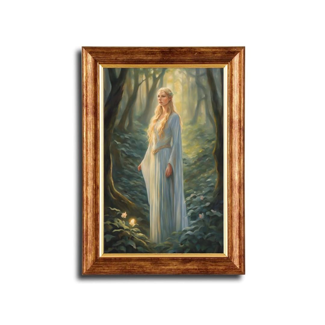 Galadriel in Lothlorien Framed Poster Vintage, Art Print, Wall Decor ...