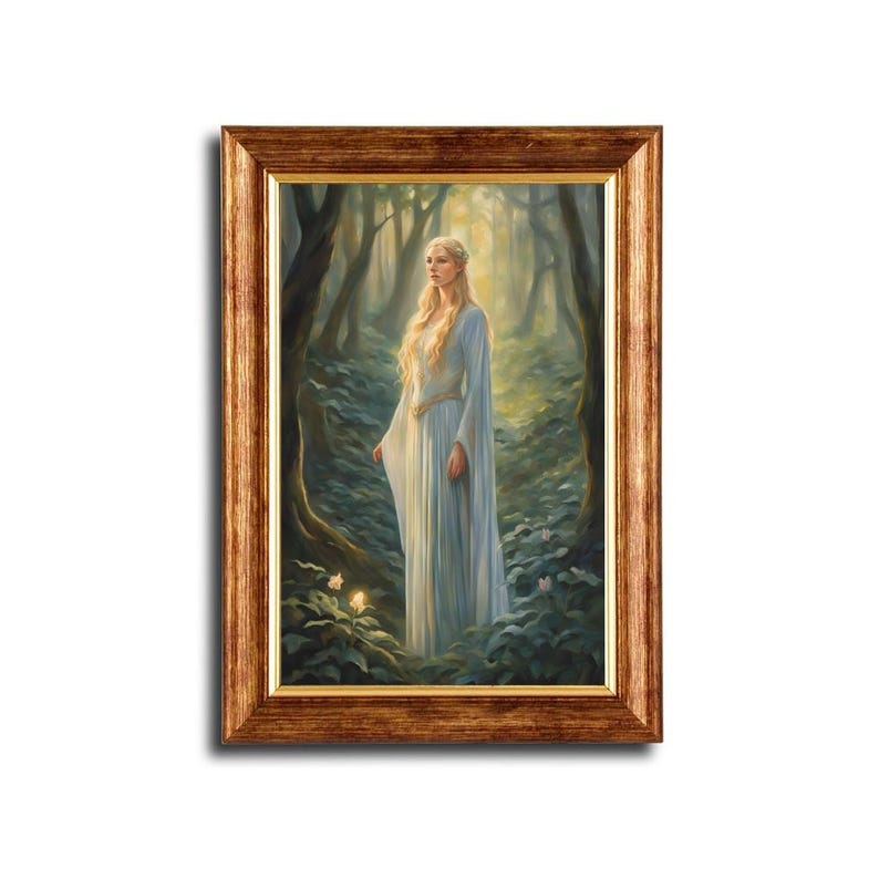 Galadriel in Lothlorien Framed Poster Vintage, Art Print, Wall Decor ...