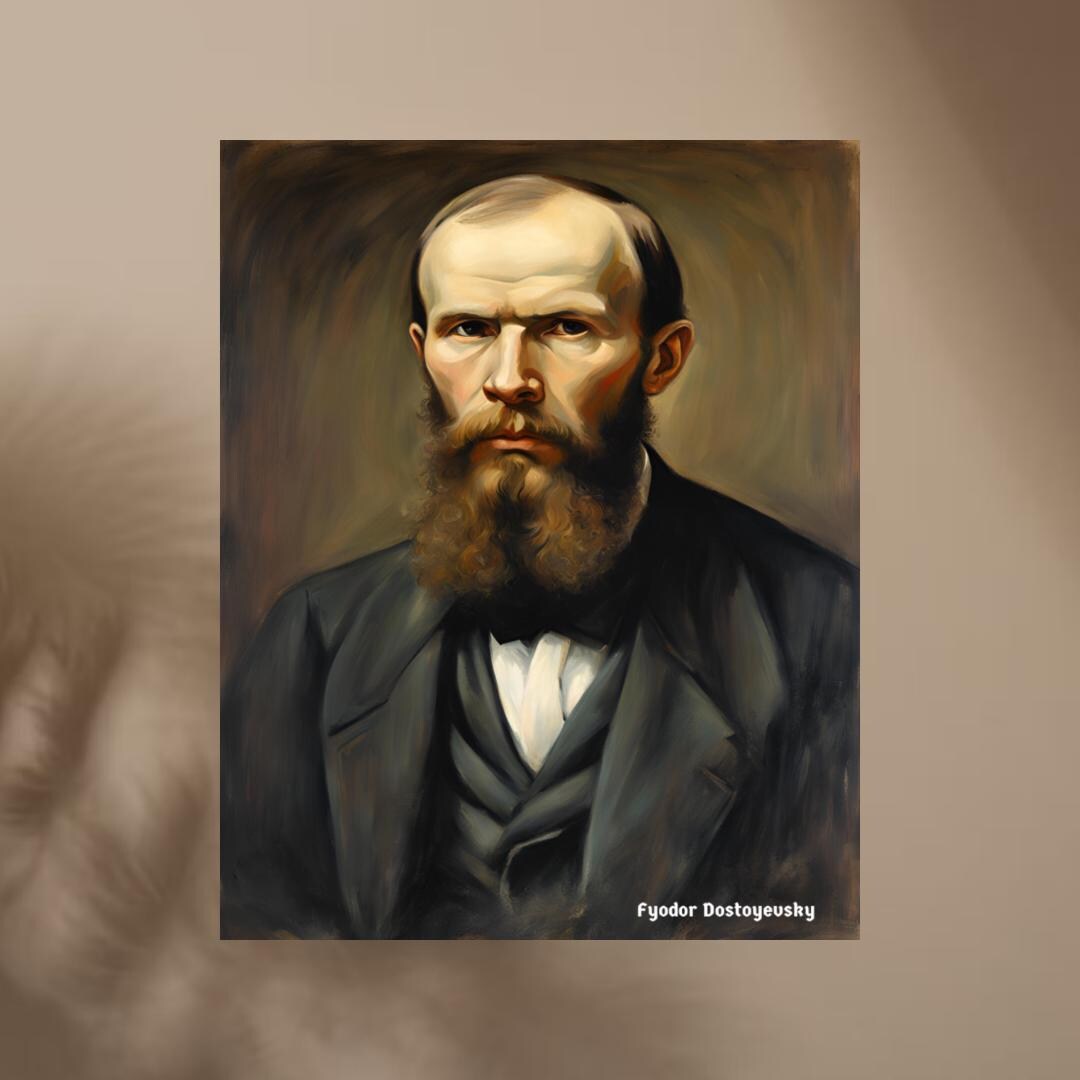 Fyodor Dostoyevsky Poster, Painting, Vintage, Art Print, Wall Decor ...