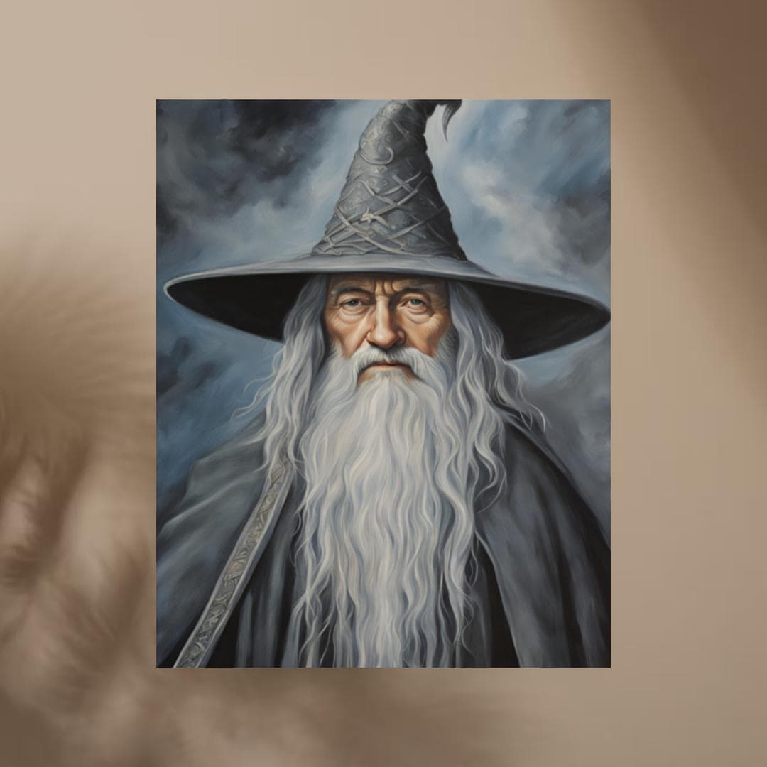 Gandalf the Grey Poster, Painting, Vintage, Art Print, Wall Decor, Home ...