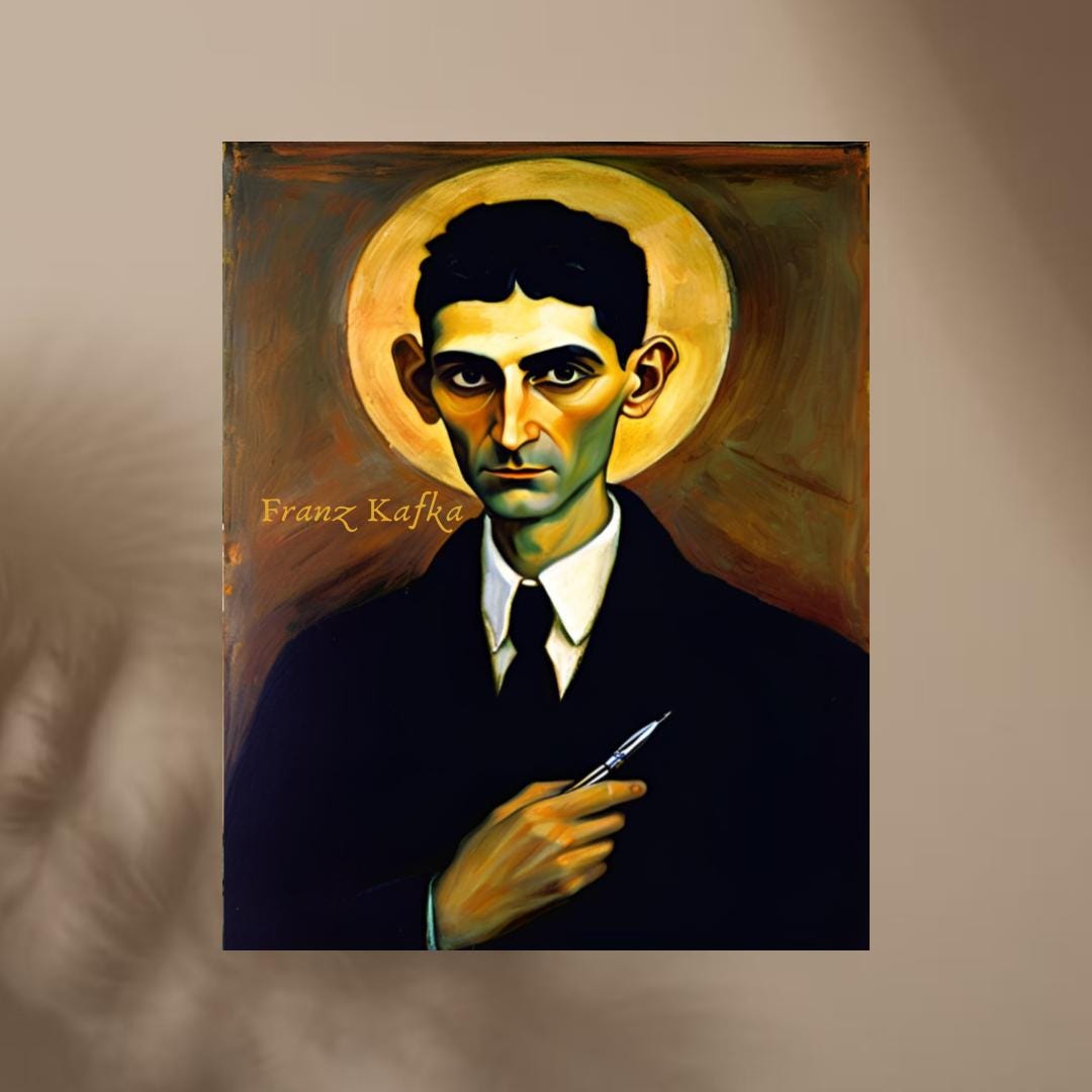 Franz Kafka Poster, Painting, Vintage, Art Print, Wall Decor, Home ...