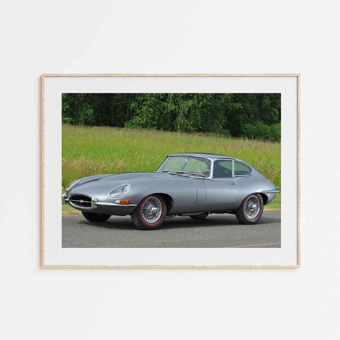 Jaguar E-type Poster, 1961, Sport Car Print, Car Poster, Wall Art, Wall ...