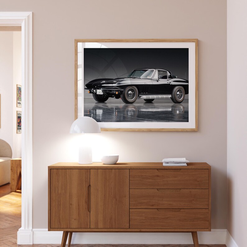 Chevrolet Corvette C2 Poster, 1966 Second Generation Sports Car, Wall ...