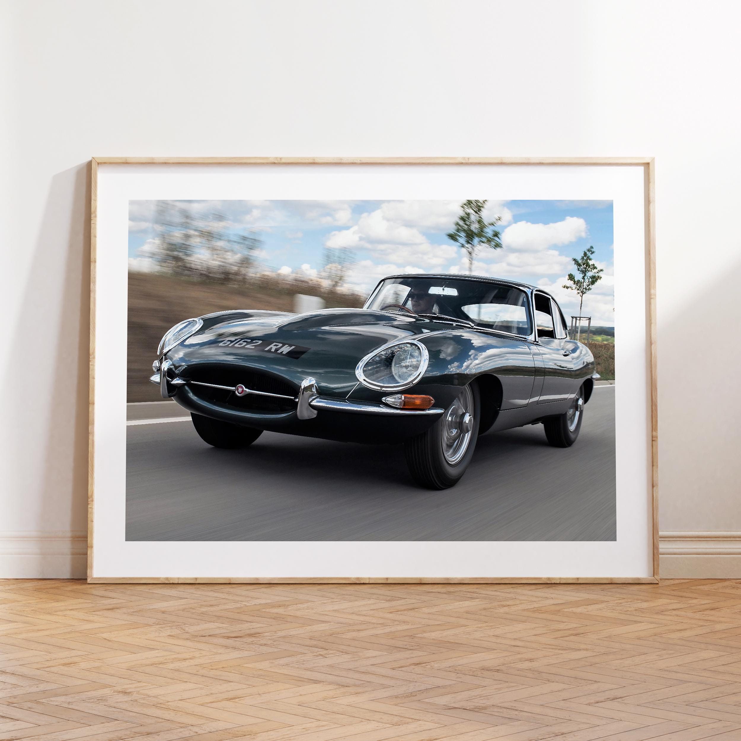 Jaguar E-type Poster, 1961, Sport Car Print, Car Poster, Wall Art, Wall ...
