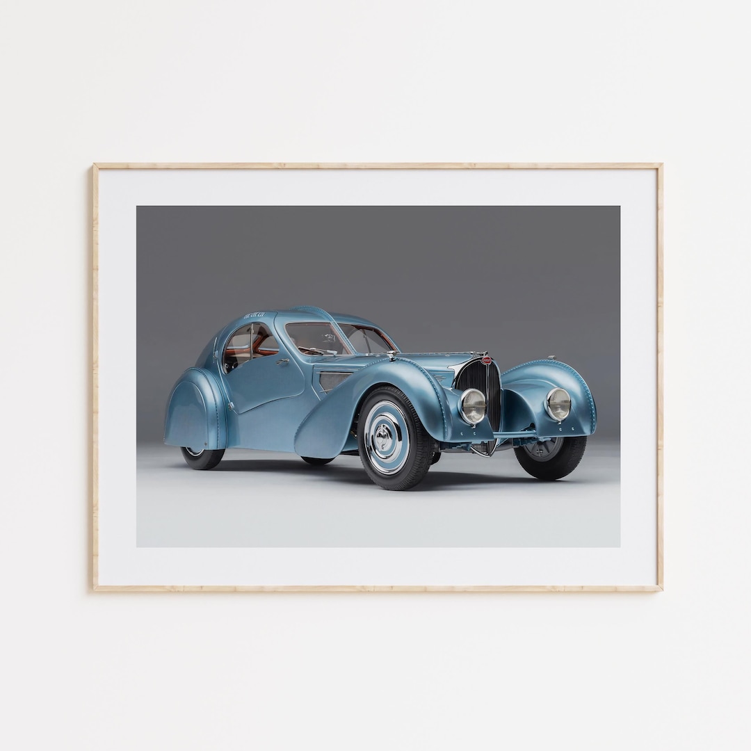 Bugatti Type 57 Atlantic 1938 Poster, Tour Car Print, Wall Art, Wall ...