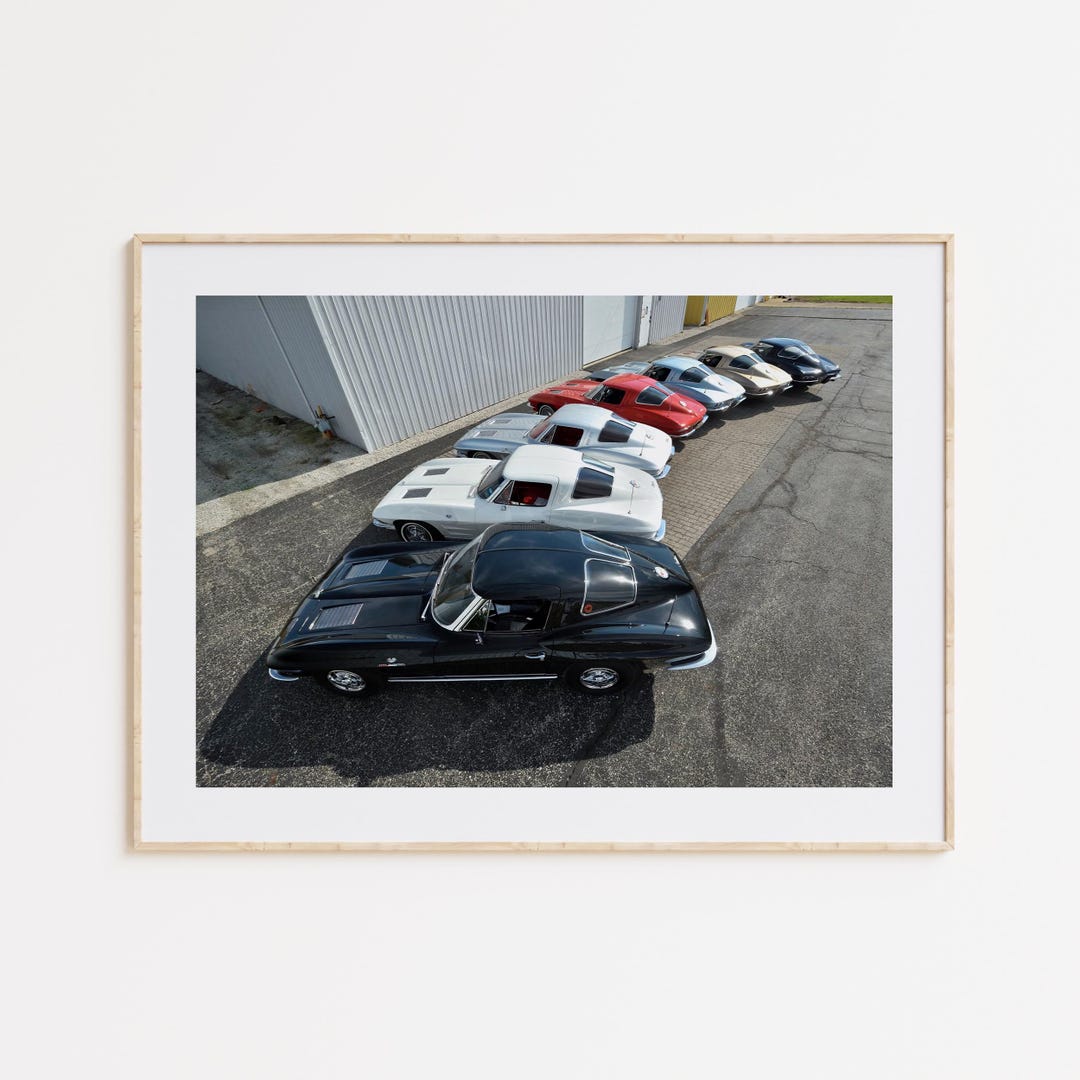 Chevrolet Corvette Poster, American Sport Car Print, Wall Art, Wall ...