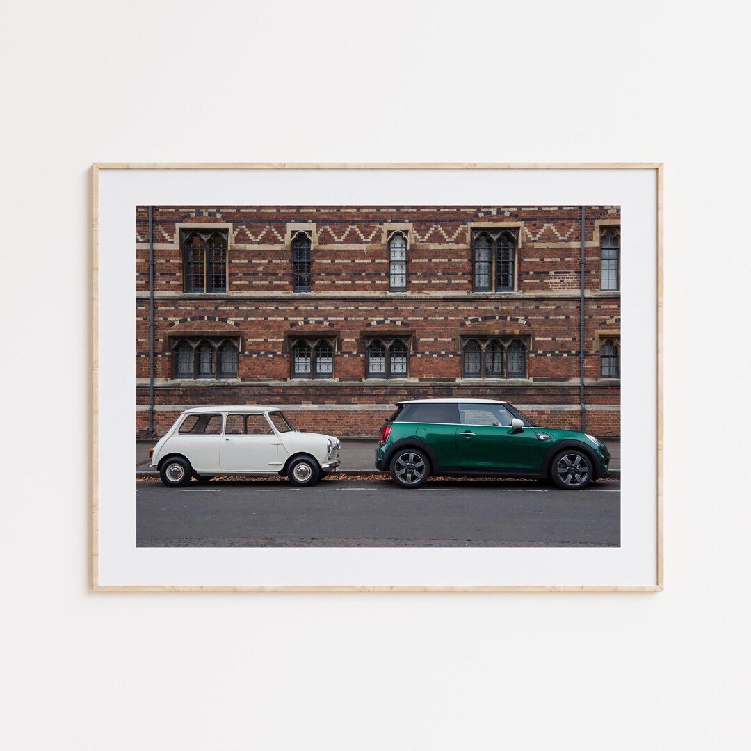 Morris Mini Minor and Mini Cooper Poster, Car Print, Wall Art, Wall ...