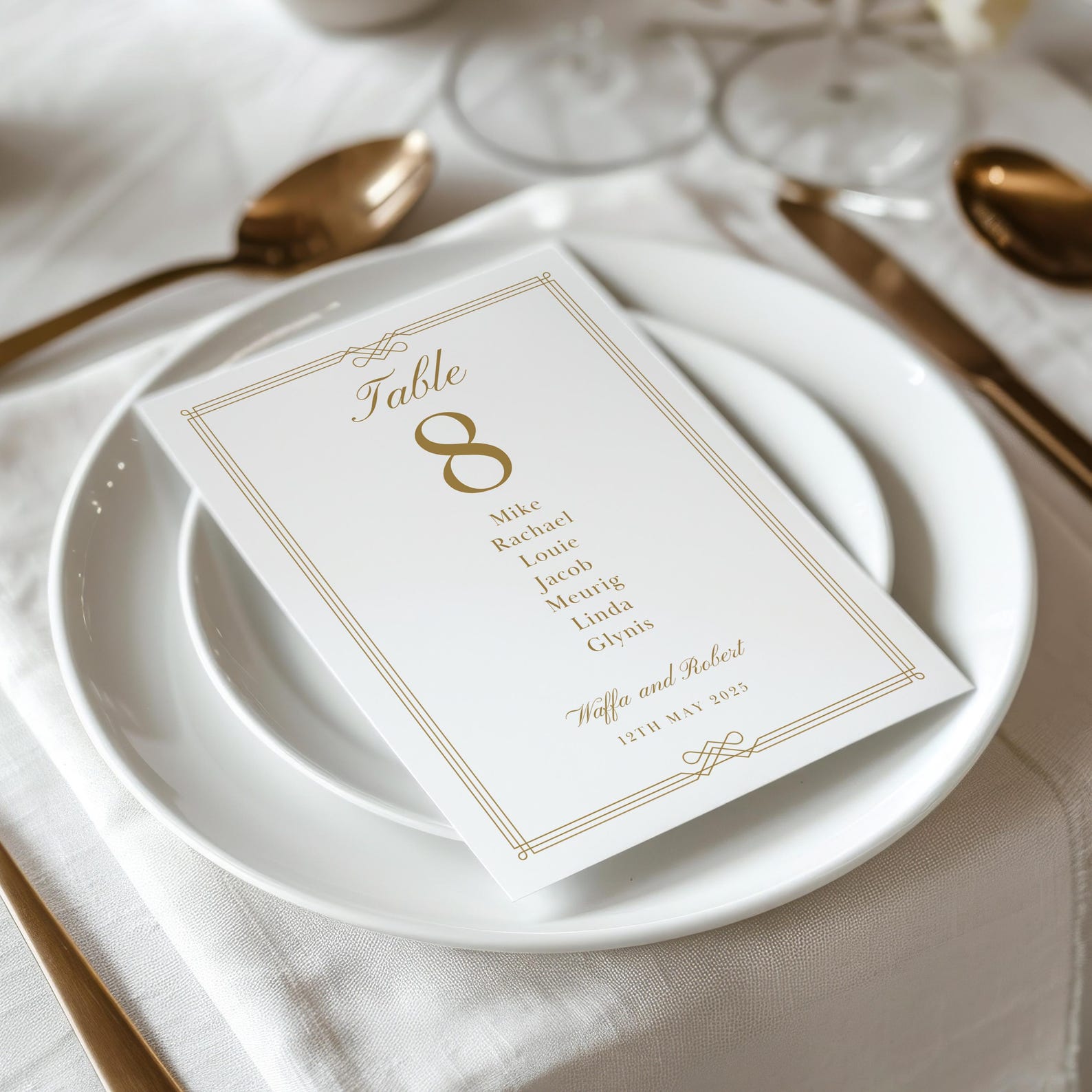 Muslim Islamic Wedding Table Numbers Template Editable Islamic Table ...