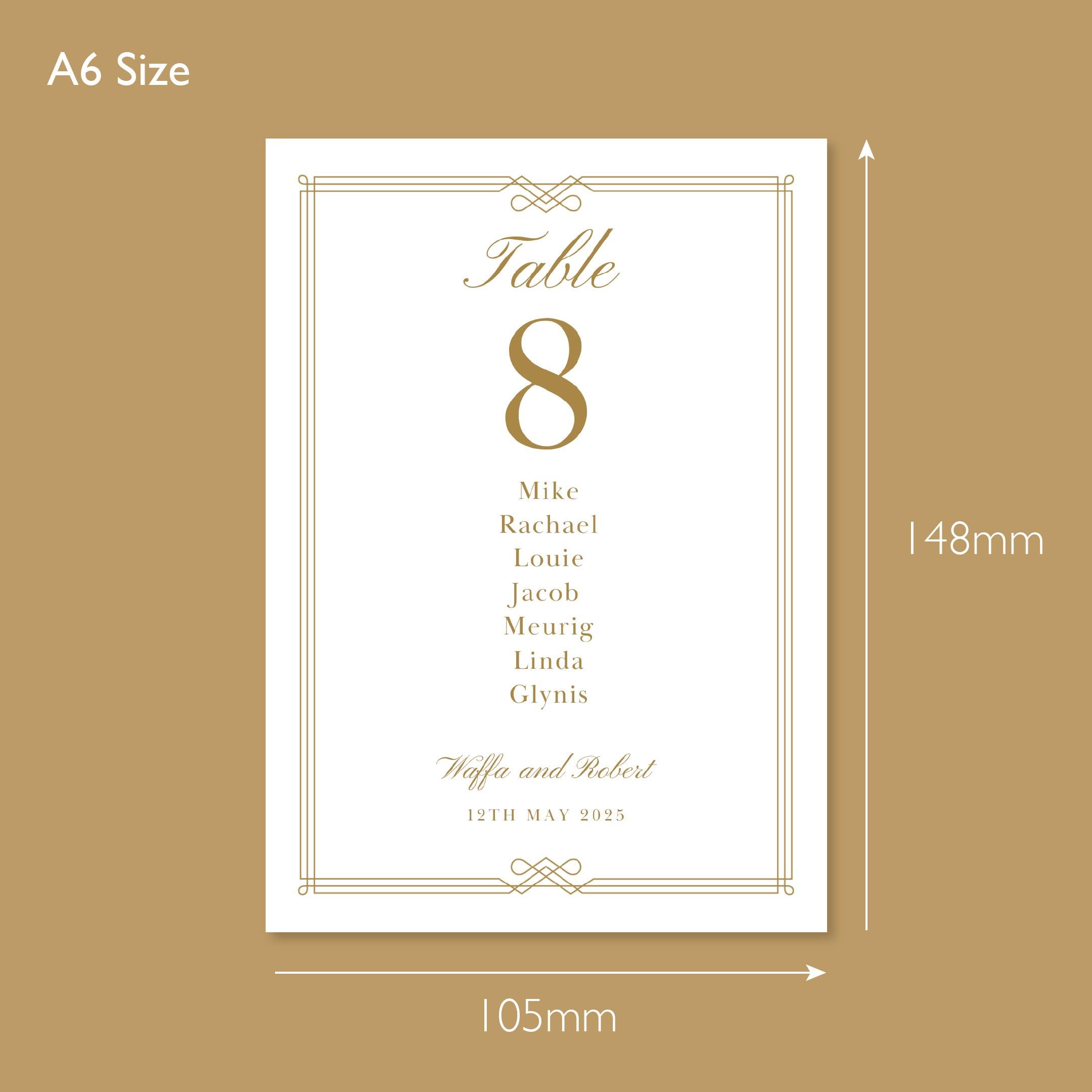 Muslim Islamic Wedding Table Numbers Template Editable Islamic Table ...