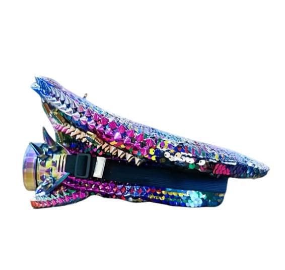 Rainbow Steampunk Festival Captain Hat – Cyberpunk Drag Queen Hat ...