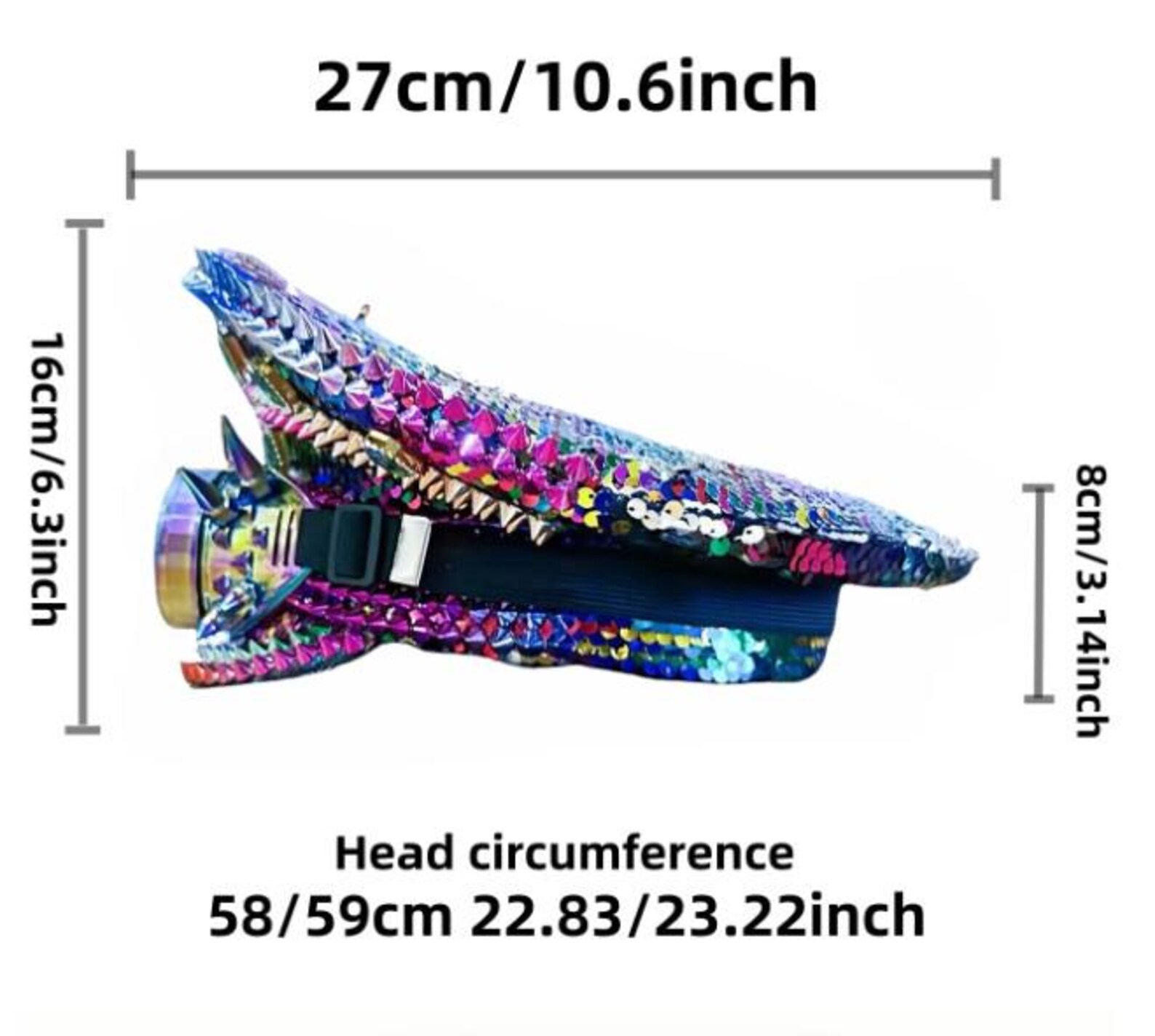 Rainbow Steampunk Festival Captain Hat – Cyberpunk Drag Queen Hat ...