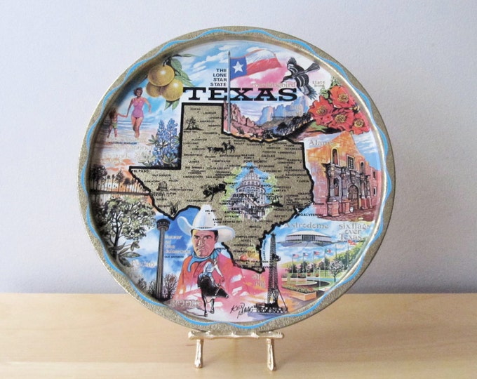 Texas Serving Tray Lone Star State Souvenir - Etsy