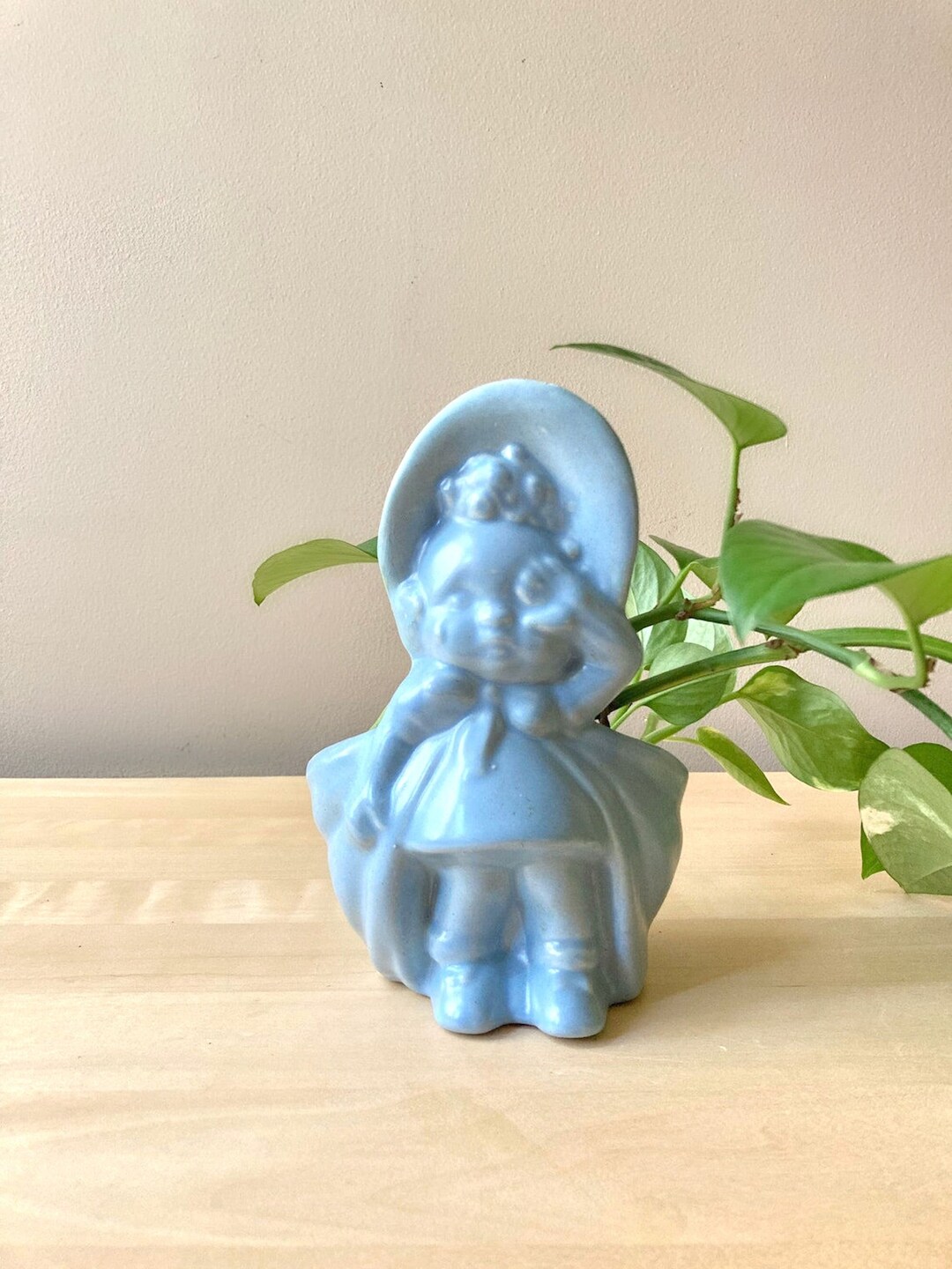 Haeger Pottery Baby Blue Crying Girl Bo Peep Planter REPAIRED - Etsy