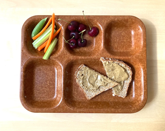 One 1952 Bolta Cafeteria Tray Sectioned Melamine School Lunch Tray Mess ...